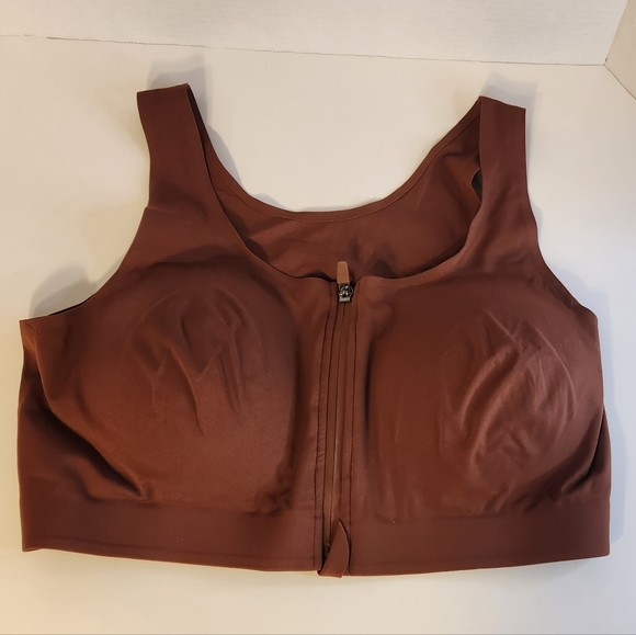 ZYIA | Intimates & Sleepwear | Zyia Coffee Front Zipper Access Bra Size ...